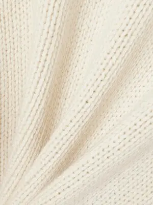 Another Tomorrow Oversized Ribbed Cashmere And Wool-blend Sweater - Neutrals