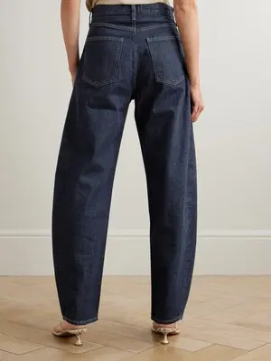 AGOLDE Luna Pieced High-waist Tapered Jeans - Blue
