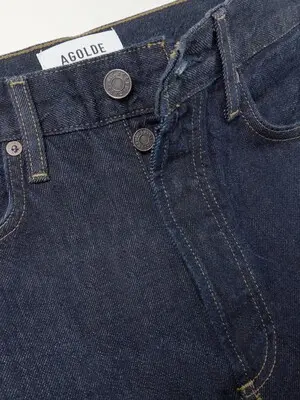 AGOLDE Luna Pieced High-waist Tapered Jeans - Blue
