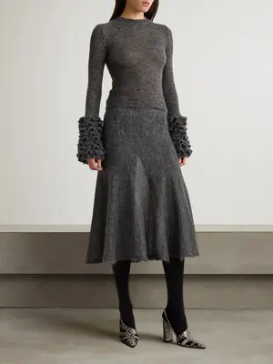 Alaïa Ruched Mohair-blend Sweater