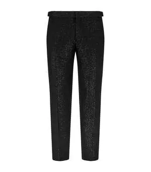 TOM FORD Virgin Wool-blend Dyllan Trousers - Black