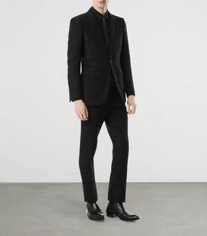 TOM FORD Virgin Wool-blend Dyllan Trousers - Black