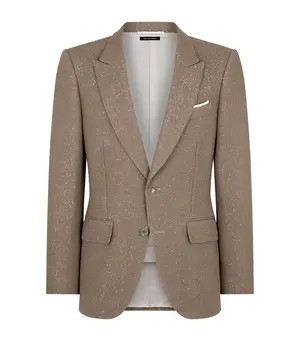 TOM FORD Virgin Wool-blend Sequinned Blazer