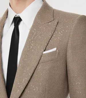 TOM FORD Virgin Wool-blend Sequinned Blazer
