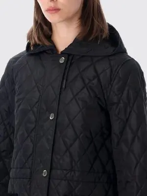 Burberry Knee-length Quilted Hooded Coat