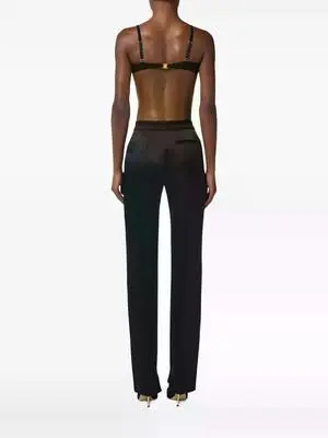 Elisabetta Franchi Snake-pattern Tulle Bodysuit
