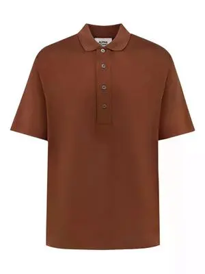 Alpha Studio Short-sleeve Cotton Polo Shirt - Brown
