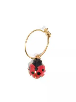 Bimba Y Lola Ladybug-embellished Hoop Earrings