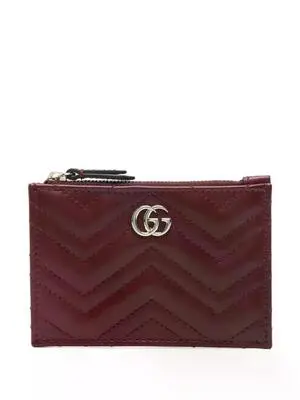 Gucci Gg Chevron Wallet - Red