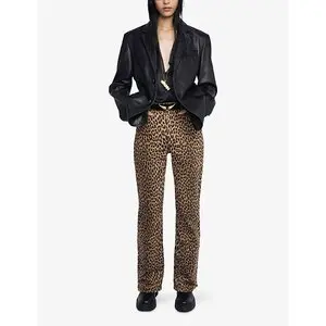 Zadig&Voltaire Evy Leopard-print Denim Jeans