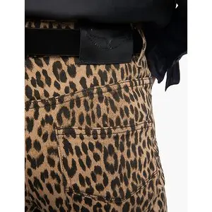 Zadig&Voltaire Evy Leopard-print Denim Jeans