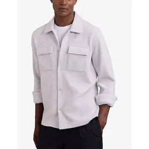 REISS Maxwell Patch-pocket Cotton-jersey Shirt
