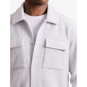 REISS Maxwell Patch-pocket Cotton-jersey Shirt