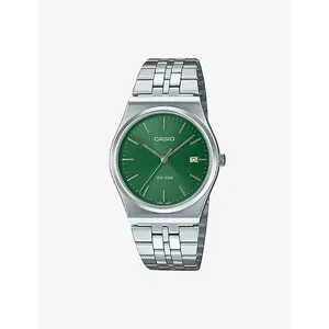 Casio Stainless Steel Quartz Watch - Silver / Green