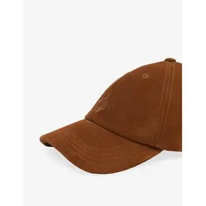 Maje Logo-embroidered Suede Baseball Cap