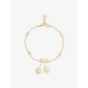 Valentino Garavani Cherryfic Metal And Swarovski Crystal Bracelet - Oro Crystal