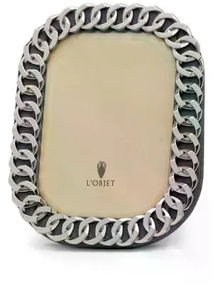 L'Objet Cuban Link Photo Frame - Silver