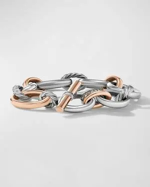 David Yurman Dy Mercer Bracelet - Sterling Silver & Rose Gold