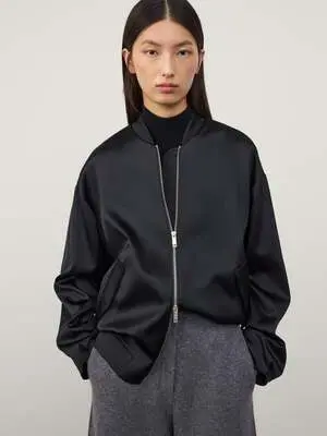 LISA YANG STORE Satin Bomber Jacket