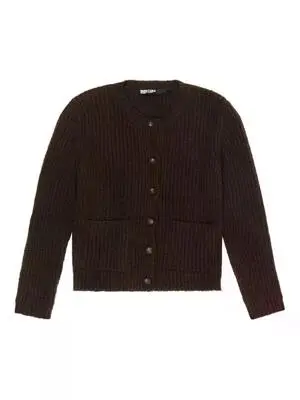 Bimba Y Lola Button-up Ribbed Knit Cardigan