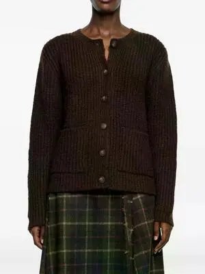 Bimba Y Lola Button-up Ribbed Knit Cardigan
