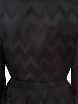 LANVIN Chevron-pattern Blouse With Button Detail