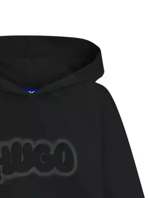 Hugo Graffiti-print Hoodie - Black