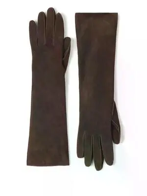 LANVIN Suede Gloves - Brown