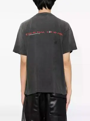 SAINT MXXXXXX Graphic-print T-shirt - Grey