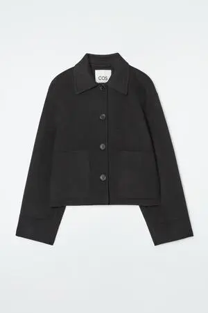 Cos Boxy Double-faced Wool Short Jacket