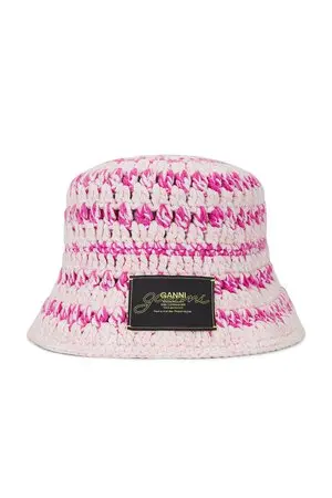 GANNI Crochet Bucket Hat - Multicolour