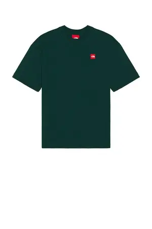 The North Face Red Box Tee In Green