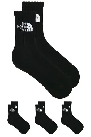 The North Face Everyday Standard Crew Socks 3 Pack - Tnf Black