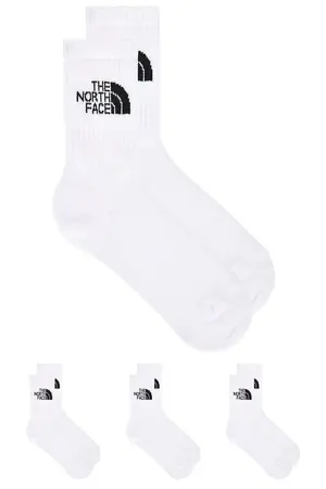 The North Face Everyday Standard Crew Socks 3 Pack - Tnf White