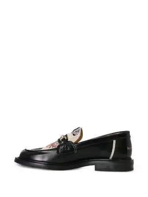 Filling Pieces Graphic-pattern Leather Loafers