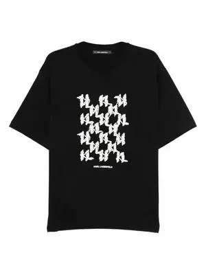 Karl Lagerfeld Monogram-embossed T-shirt