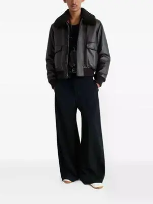 LEMAIRE Fur-collar Leather Jacket
