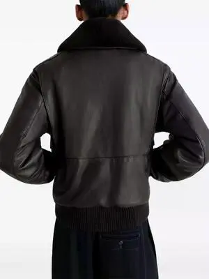 LEMAIRE Fur-collar Leather Jacket
