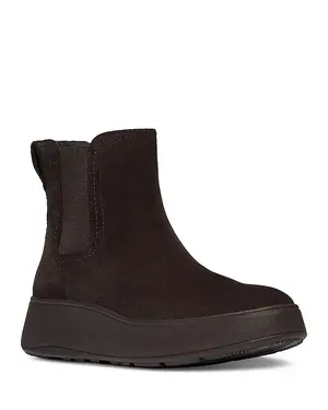 Fitflop F-mode Stitch Warm Suede Chelsea Boots - Chocolate