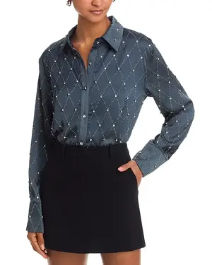 Aqua Embellished Blouse