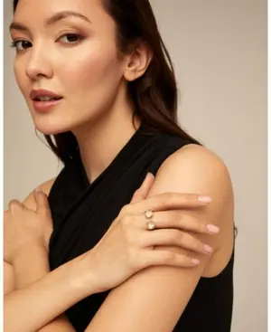 UNODE50 Twin Crystal Ring