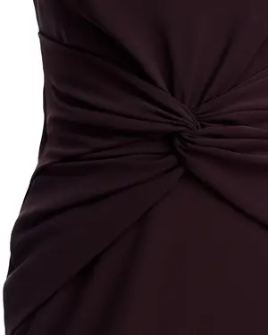 Amsale Crepe Twist Front Gown