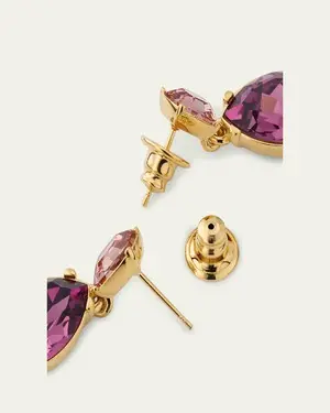 Oscar De La Renta Crystal Drop Earrings - Iris