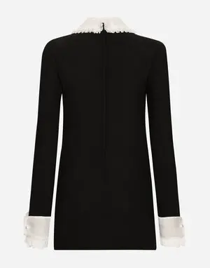 Dolce & Gabbana Short Wool Crepe Dress