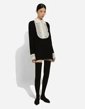 Dolce & Gabbana Short Wool Crepe Dress