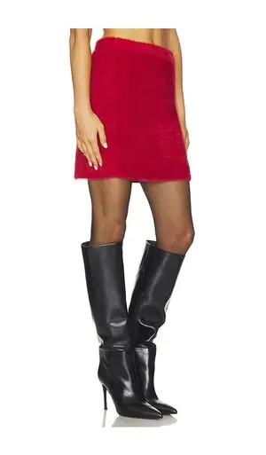 Helmut Lang Eyelash Mini Skirt - Red