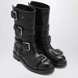Dolce & Gabbana Leather Buckled Boots