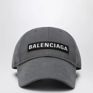 Balenciaga Cotton Drill Baseball Cap - Grey