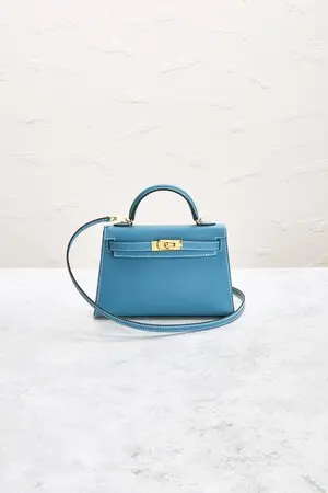 Hermès Kelly 20 Handbag - Bleu Jean