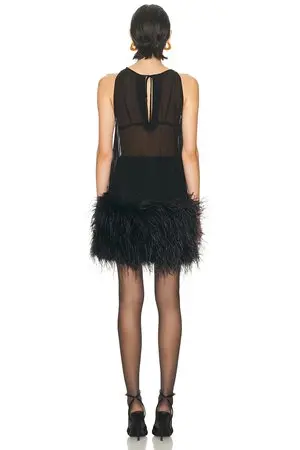 SANS FAFF Kendall Feather Mini Dress